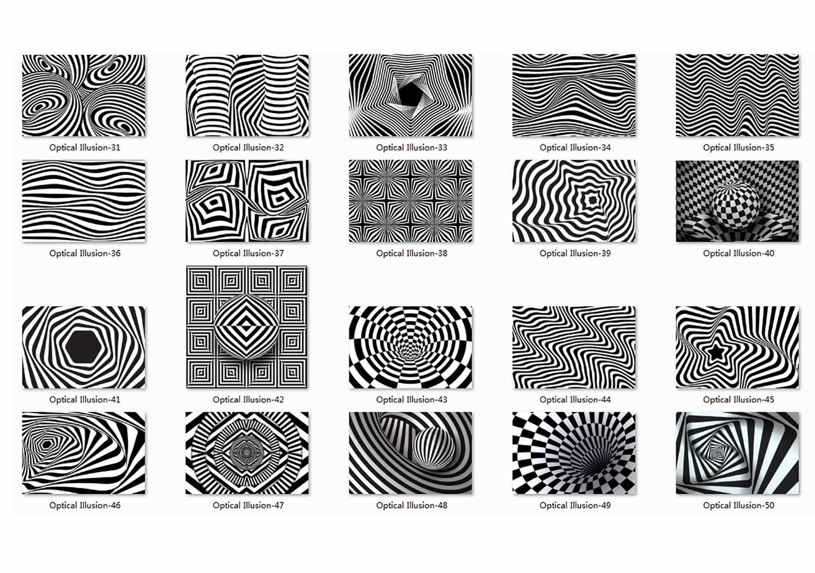 Optical Illusion SVG Bundle, Optical Illusion Pattern, Hypnosis Spiral ...