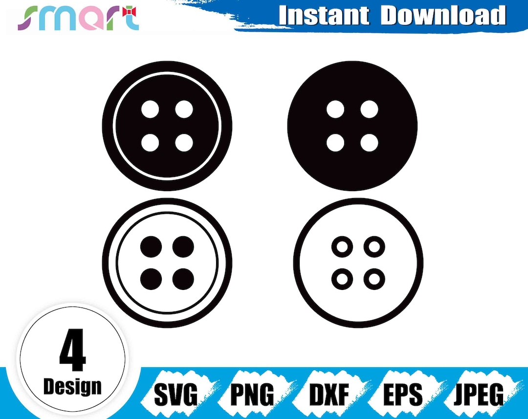 Button Svg Bundle, Sewing Button Svg, Sewing Button Clipart, Sewing ...