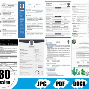 Professional Resume Template, Cv Template Word, CV Professional, PDF ...