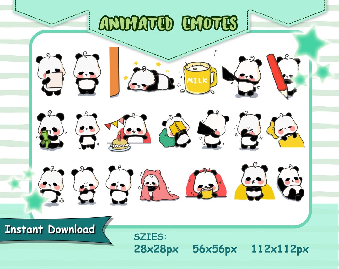 Cute Panda Animated Emote, Panda Discord Emotes, Panda Twitch Emotes ...