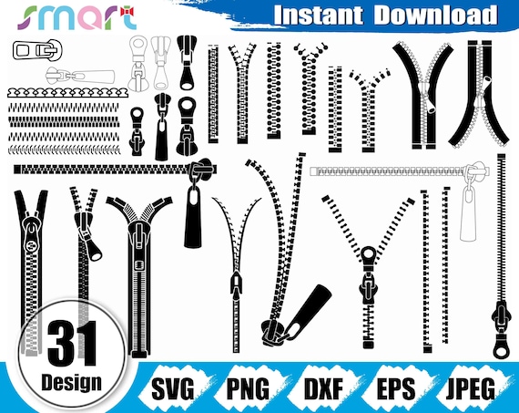 Zipper Svg Bundlesewing Svgzipper Clipart Vector Svg Png Dxf - Etsy