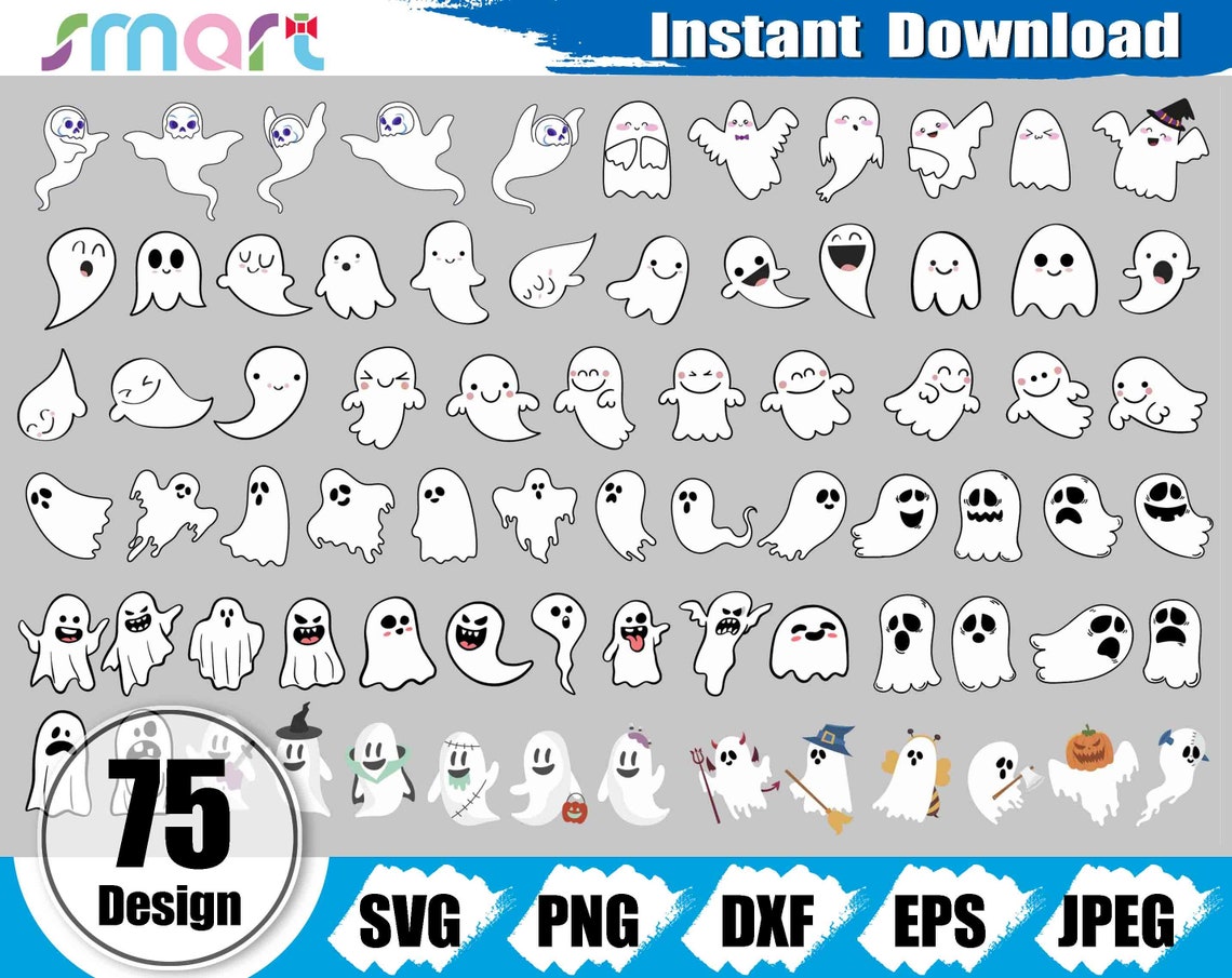 Ghost Svg Bundlespecter Svgspooky Svghalloween Svgboo - Etsy