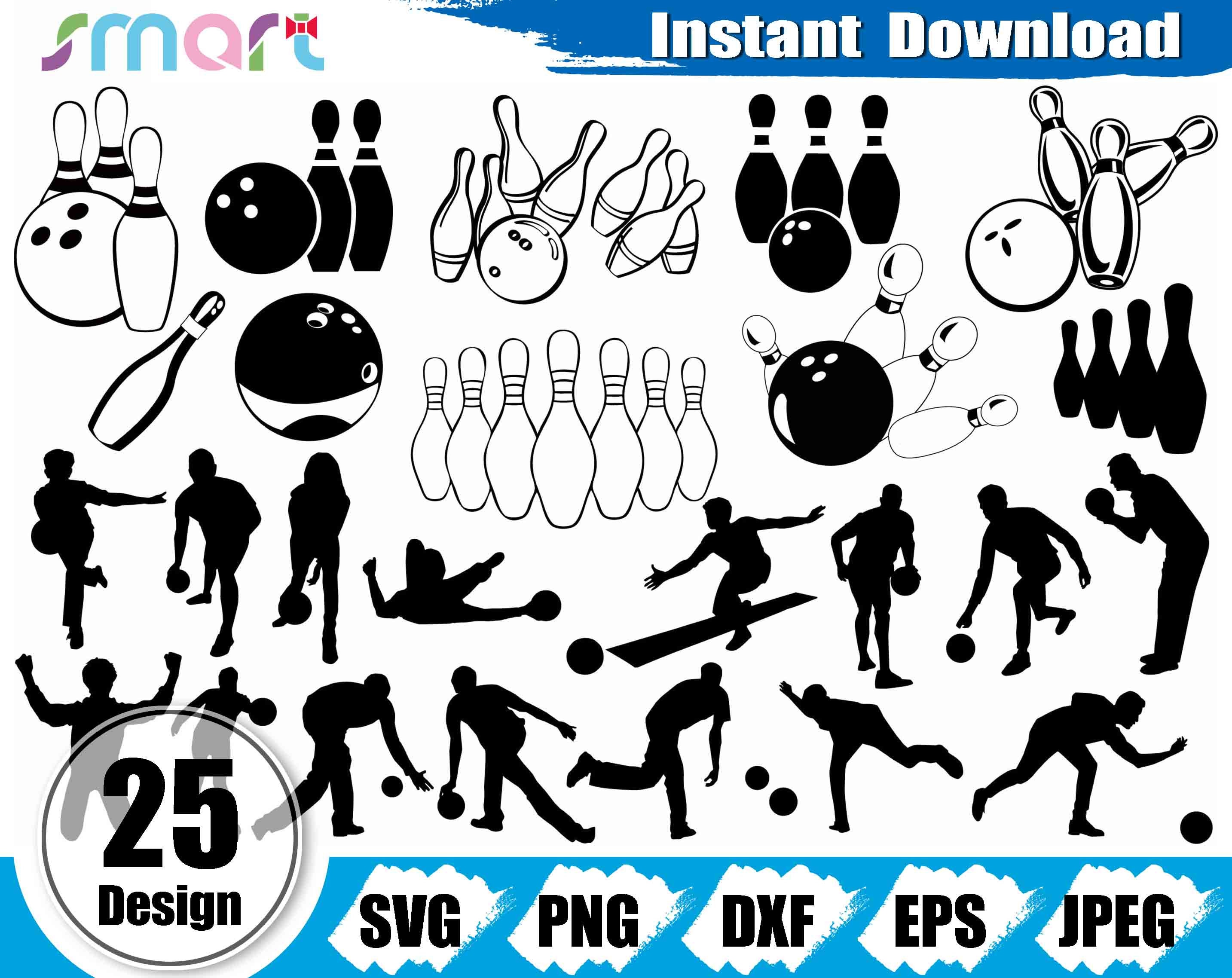 Bowling SVG Bundle: Sports Clipart, Cut Files (digital Download) - Etsy