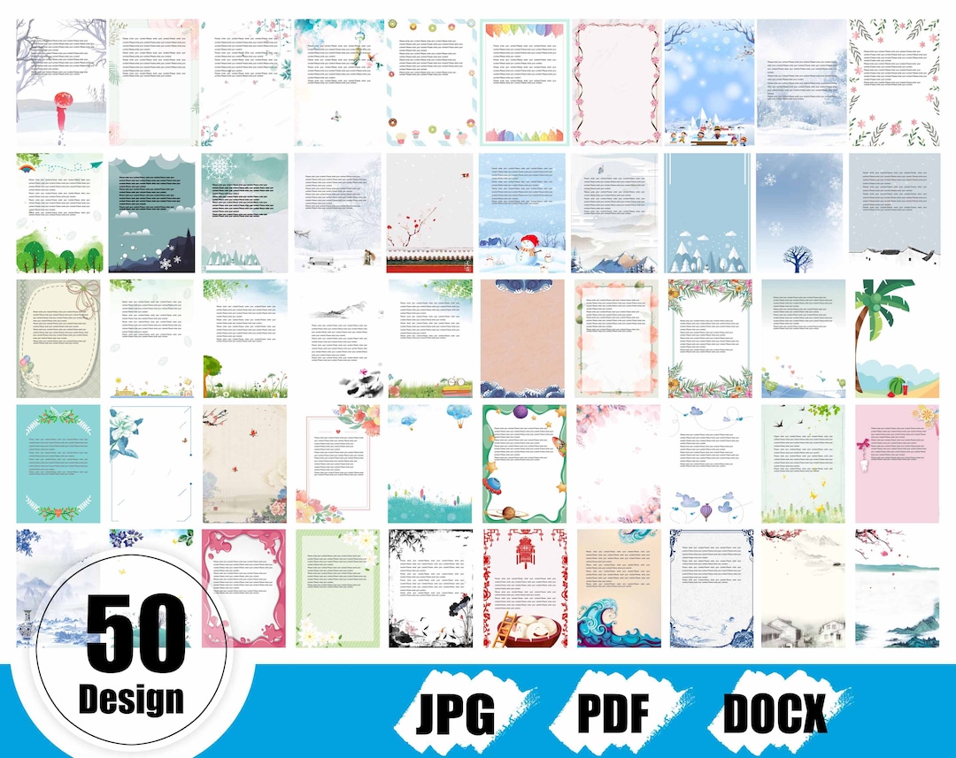 Chinese Letter Paper Background, Invitation Background Paper, PDF Word ...