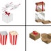 Food Box Svg, Gift Box Svg, Box Template Svg Bundle, Popcorn Box Svg ...