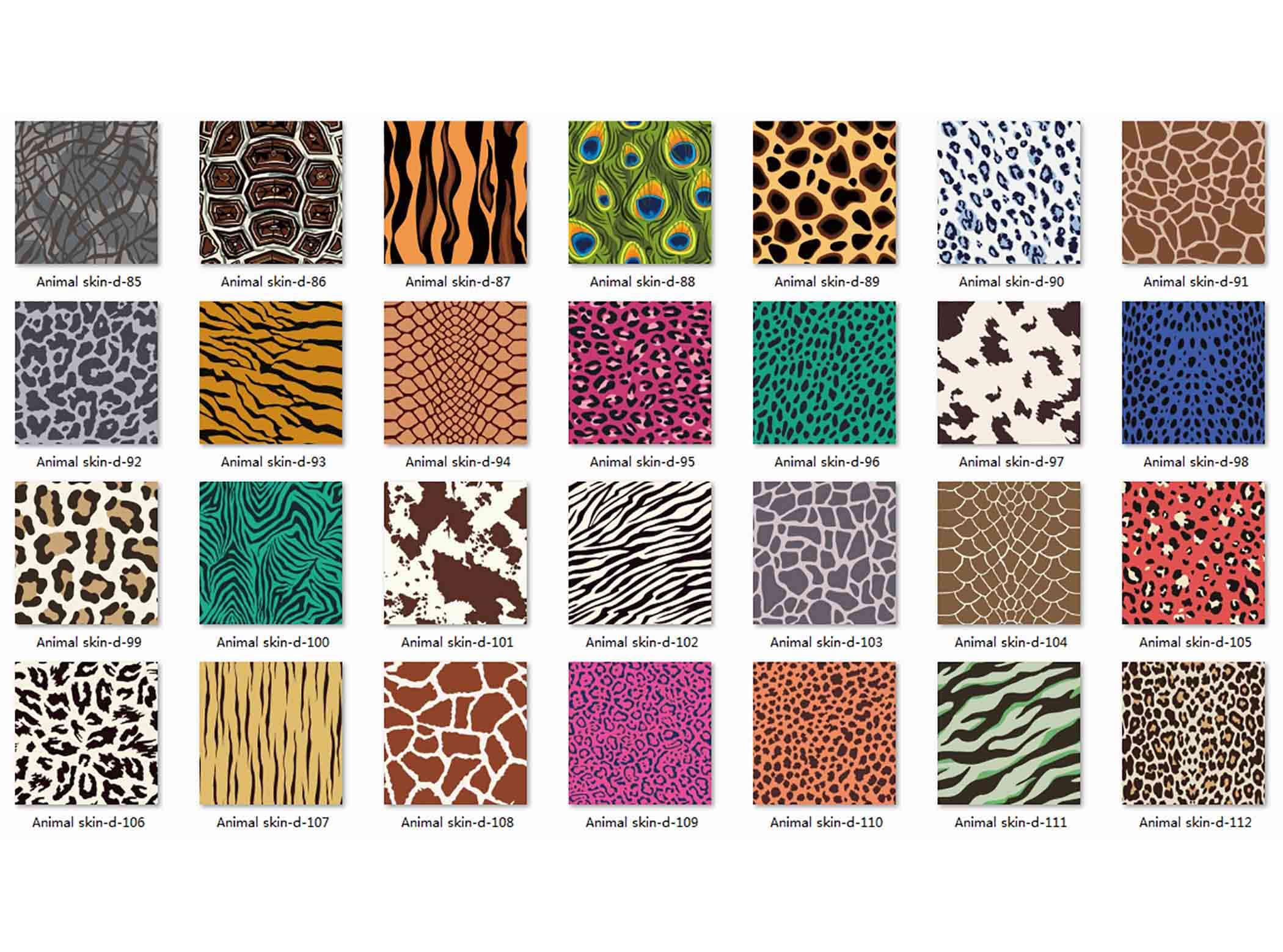 Animal Skin Textures Digital Paper: Leopard, Tiger, Giraffe, Snake ...