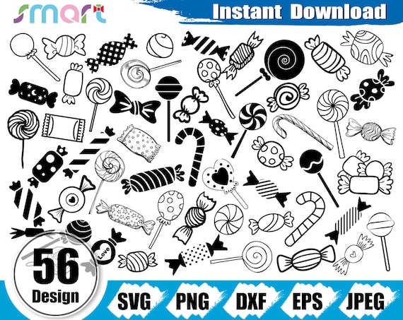 Candy Svg Bundlelollipop Svgsweet Treats Svgcandy Clipart - Etsy
