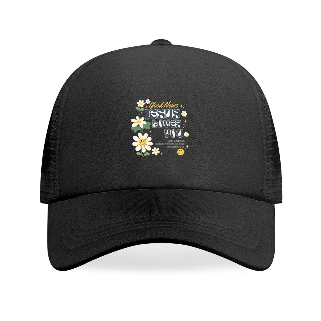 Floral Bible Verse Trucker Hat – Christian Mesh Baseball Cap, Faith ...