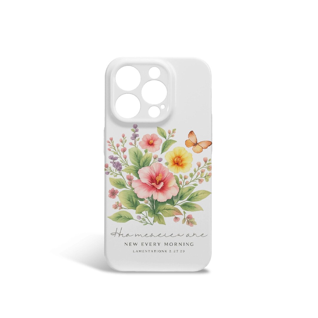 Floral Bible Verse iPhone 15 Pro Case – Christian Scripture Phone Case ...