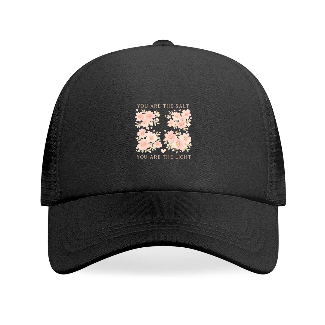 Floral Bible Verse Trucker Hat – Christian Mesh Baseball Cap, Faith ...