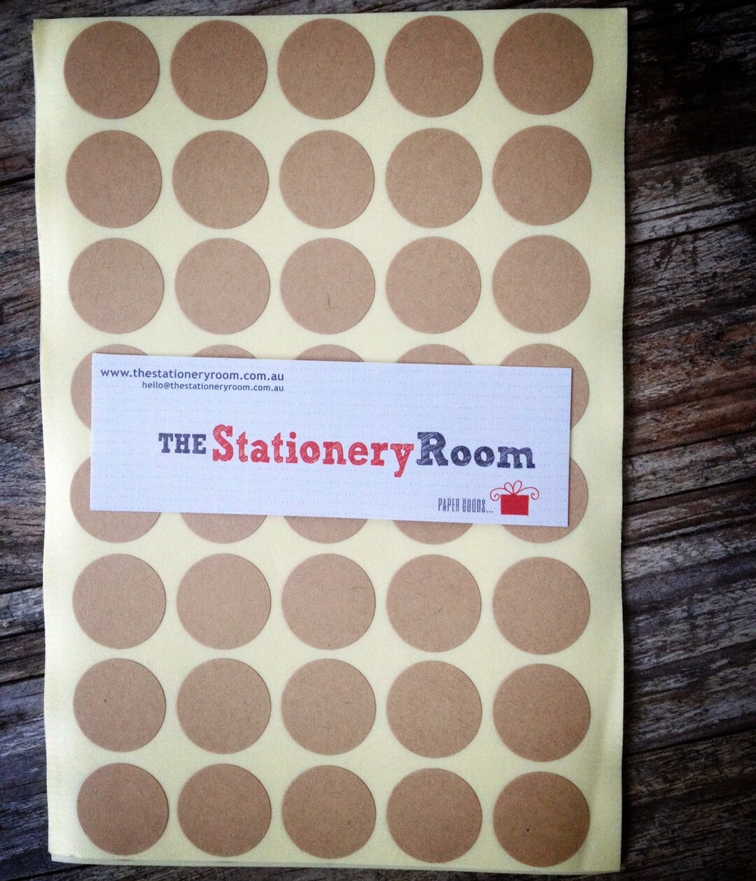 Kraft Paper Stickers 2cm Round Label Sticker Seals 200 Blanks per Set ...