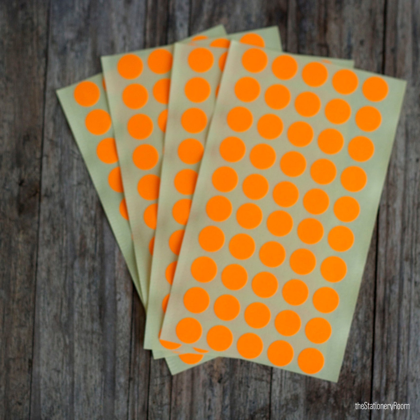 Mini Neon Orange Circle Stickers 1cm Circle Label Sticker Seals 200 ...
