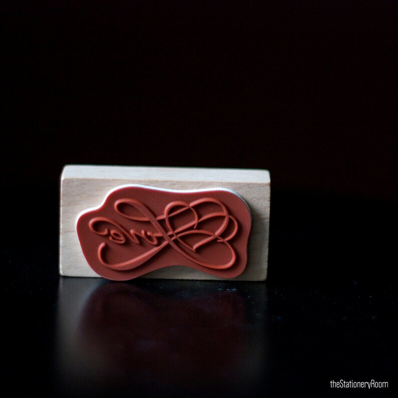Love Calligraphy Script Font Wooden Rubber Love Stamp - Etsy