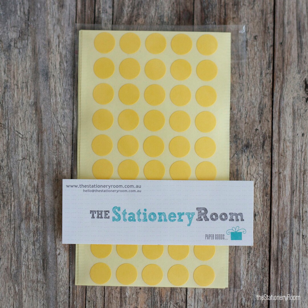 Mini Pastel Yellow Circle Stickers 1cm Circle Label Sticker Seals 200 ...