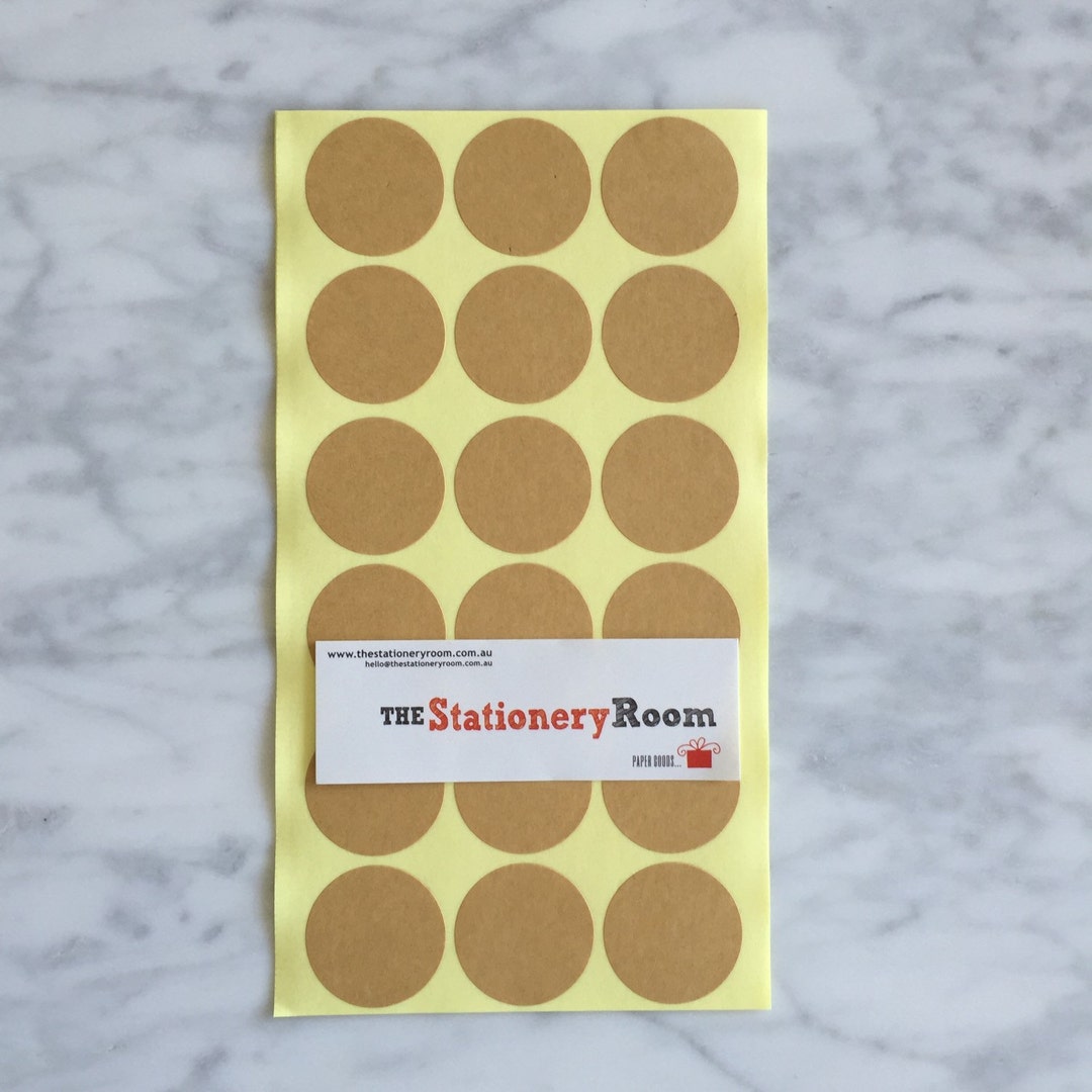 Kraft Paper Seal Stickers 3cm Round Label Sticker Seals 72 - Etsy