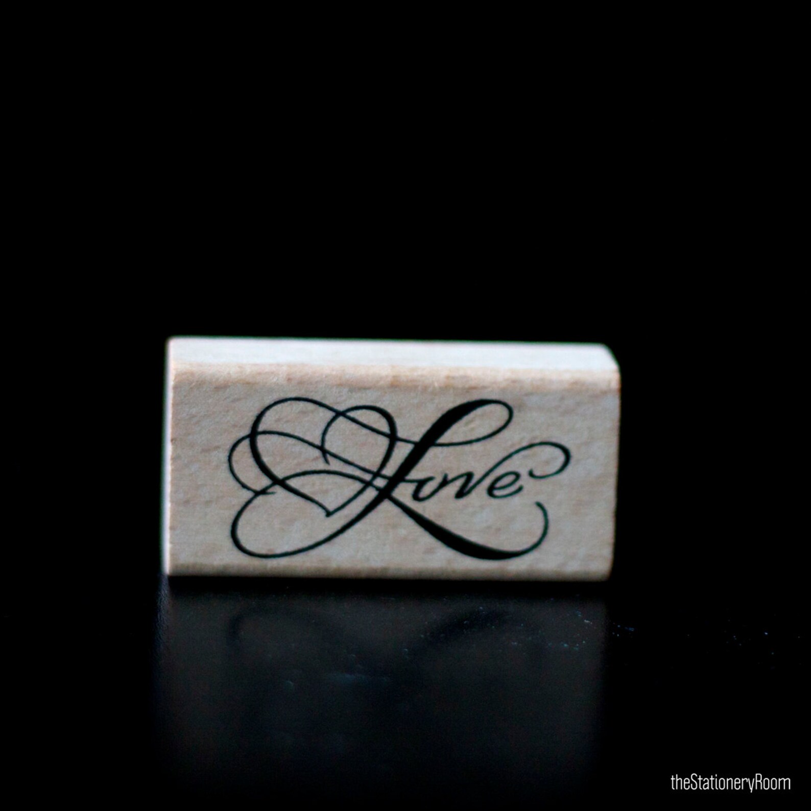 Love Calligraphy Script Font Wooden Rubber Love Stamp - Etsy