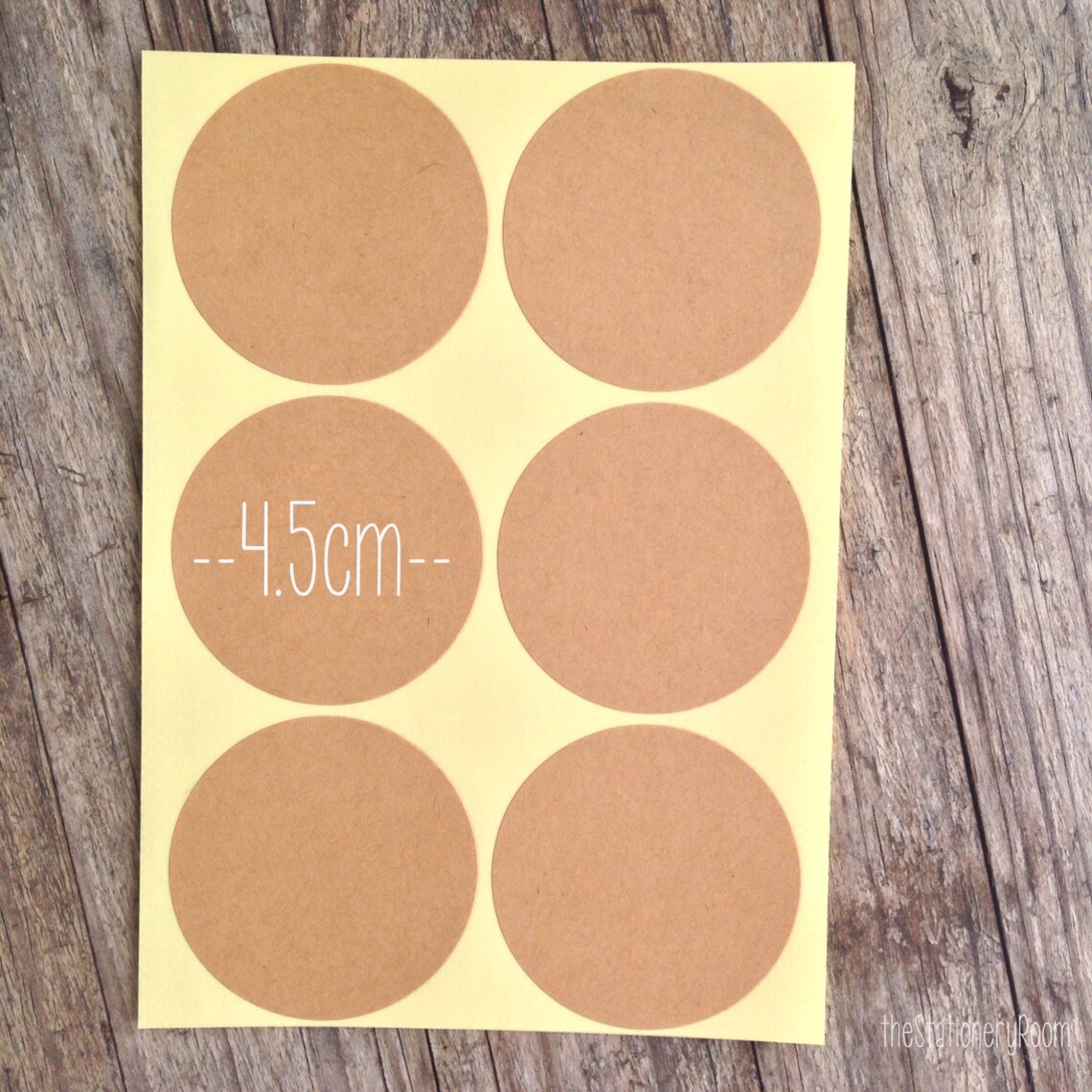 Brown Large Kraft Paper Stickers 4.5cm Round Label Sticker - Etsy