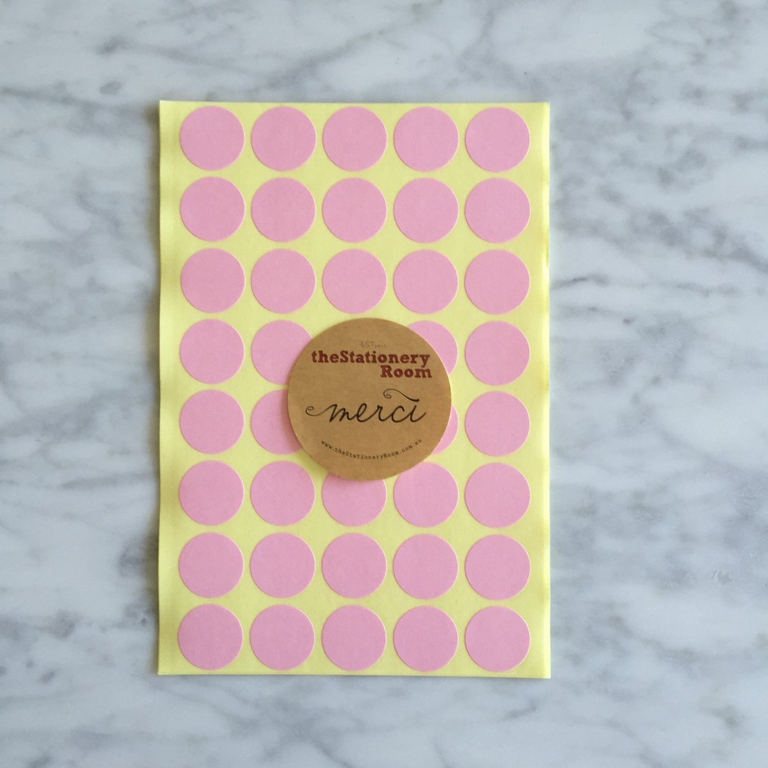 Pastel Pink Circle Stickers 2cm Round Seal Sticker 120 - Etsy