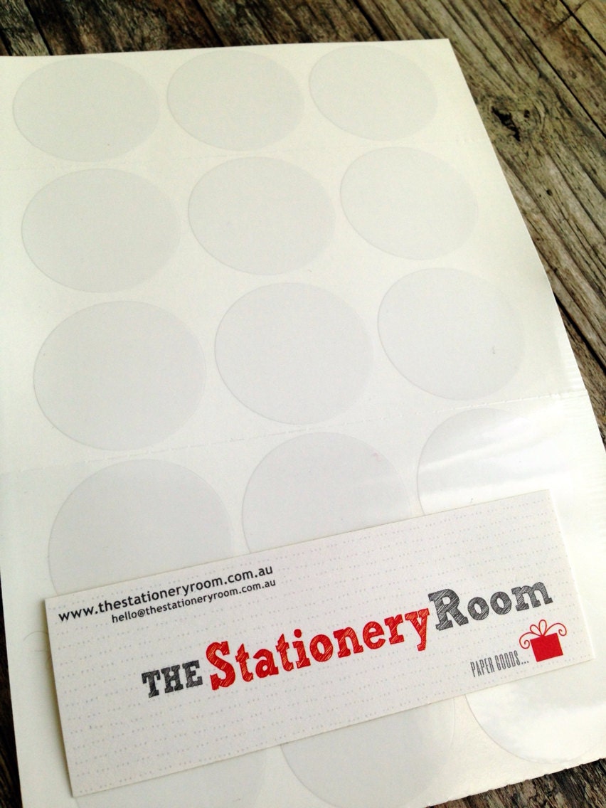 Medium Round Clear Sticker Seals 3.0 Cm Round Sticker Seals - Etsy