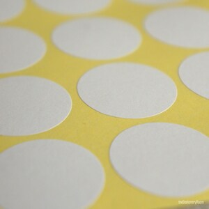 Kraft White Paper Seal Stickers 3cm Round Label Sticker Seals 72 Blank ...