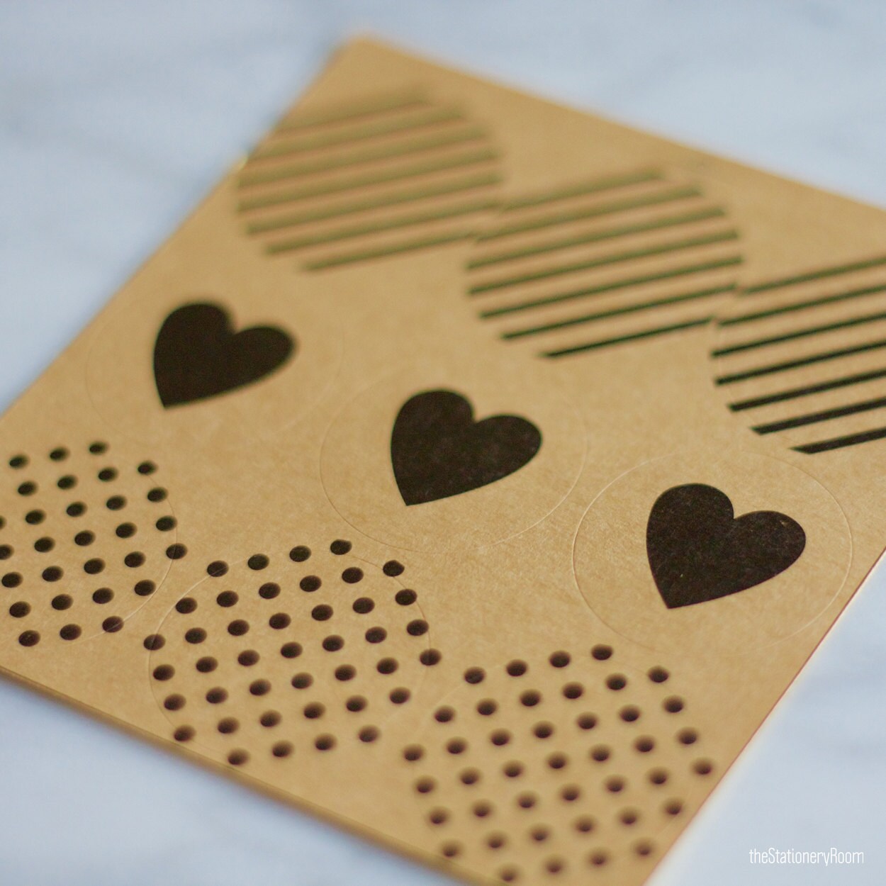 Patterned Kraft Paper Seal Stickers 3cm Round Label Sticker Seals 45 ...