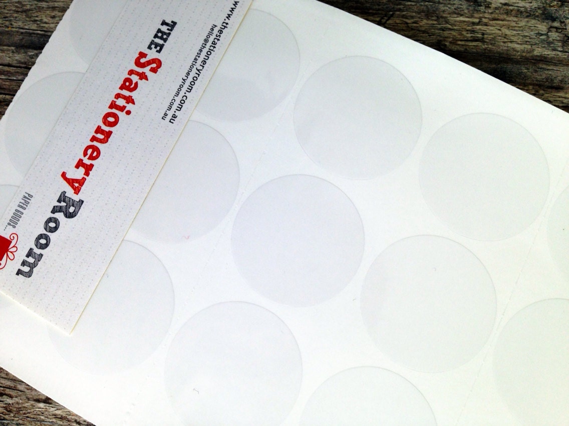Medium Round Clear Sticker Seals 3.0 Cm Round Sticker Seals - Etsy