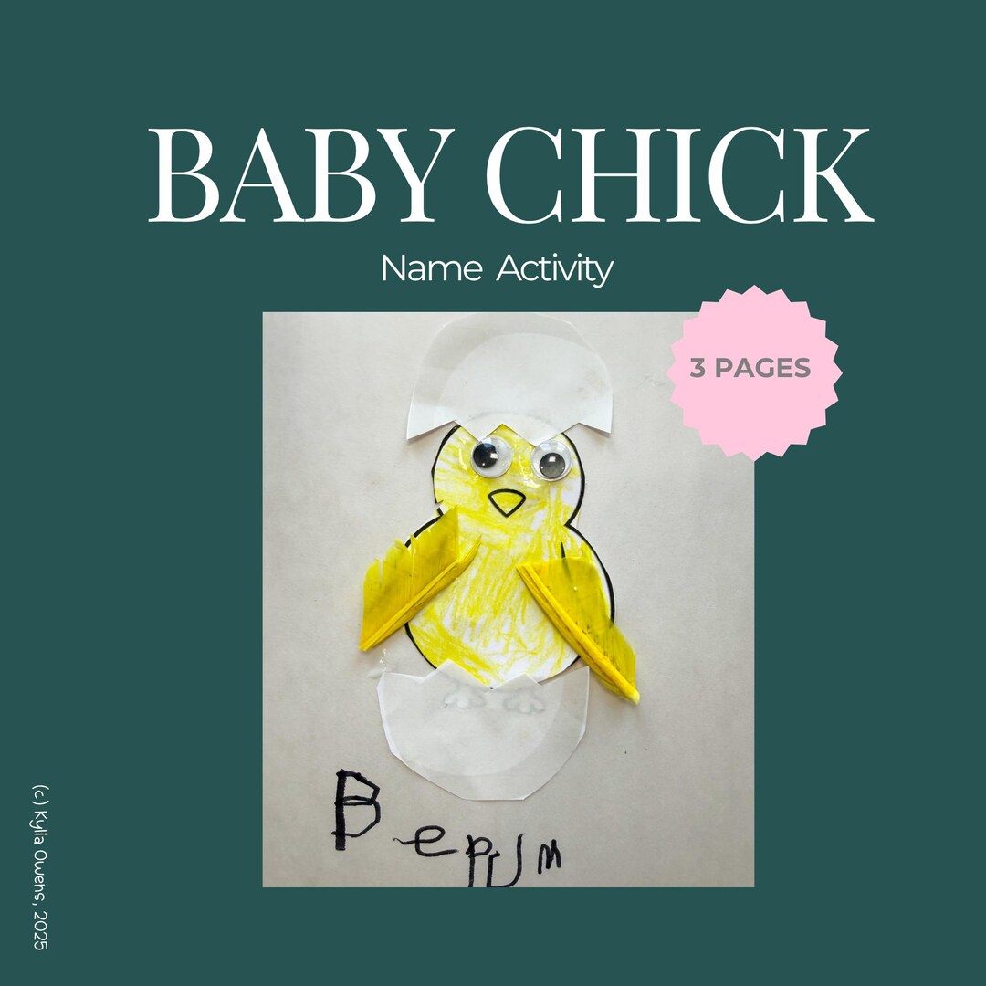 Spring Baby Chick Hatch Name Craft Name Tracing Toddler Activity ...