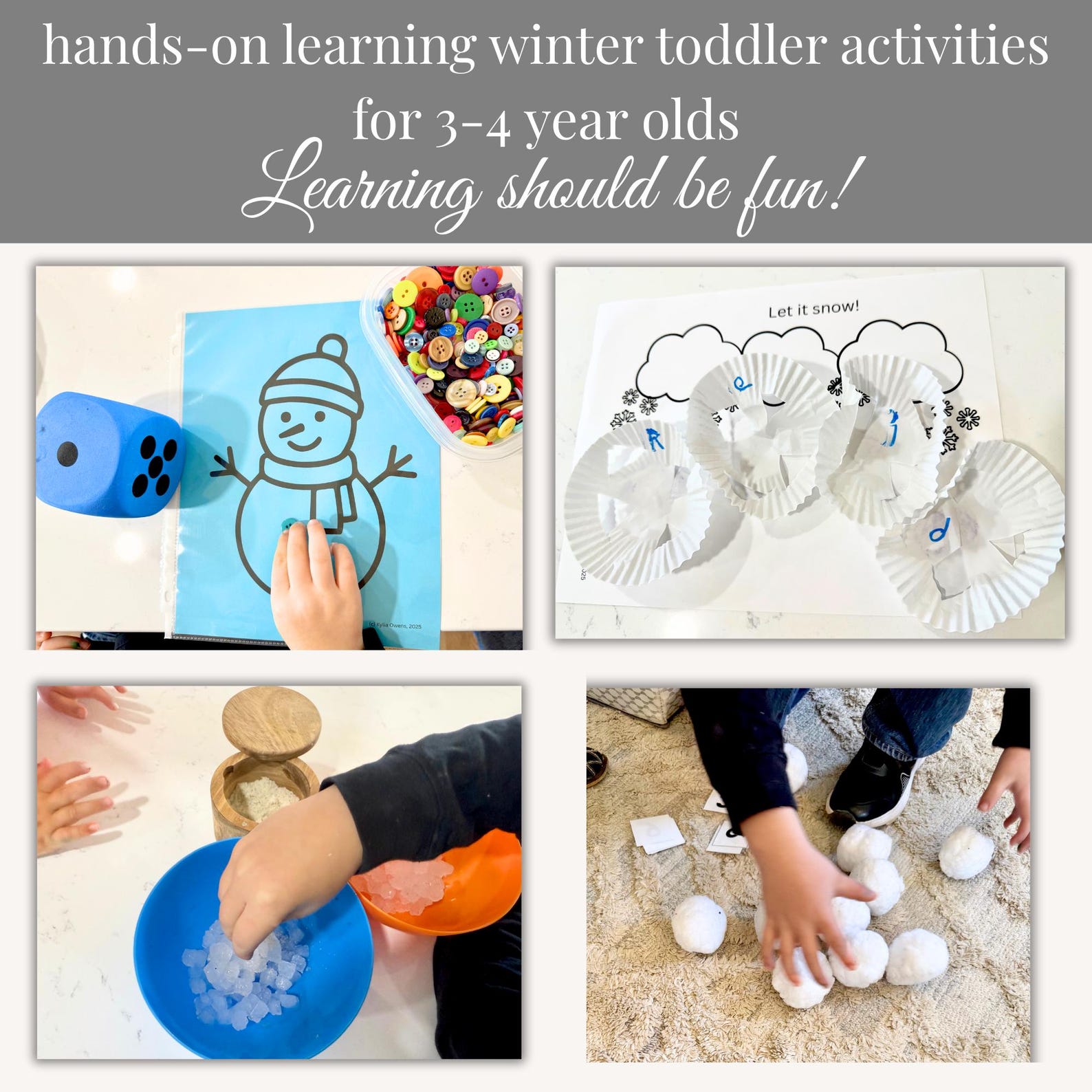 Homeschool Preschool Curriculum Lesson Plans January Art Winter ...
