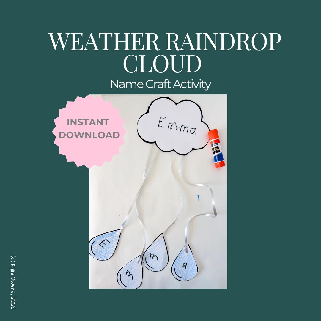 Cloud Weather Name Craft Toddler Activity 2-3 Year Old March Homeschool ...