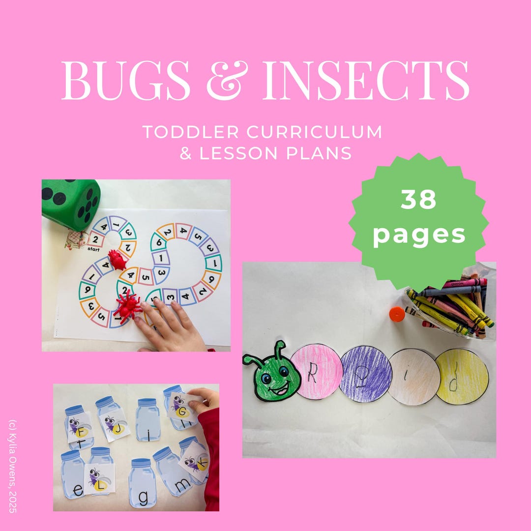 Bugs and Insects Toddler Curriculum Lesson Plans Montessori Toddler Cut ...