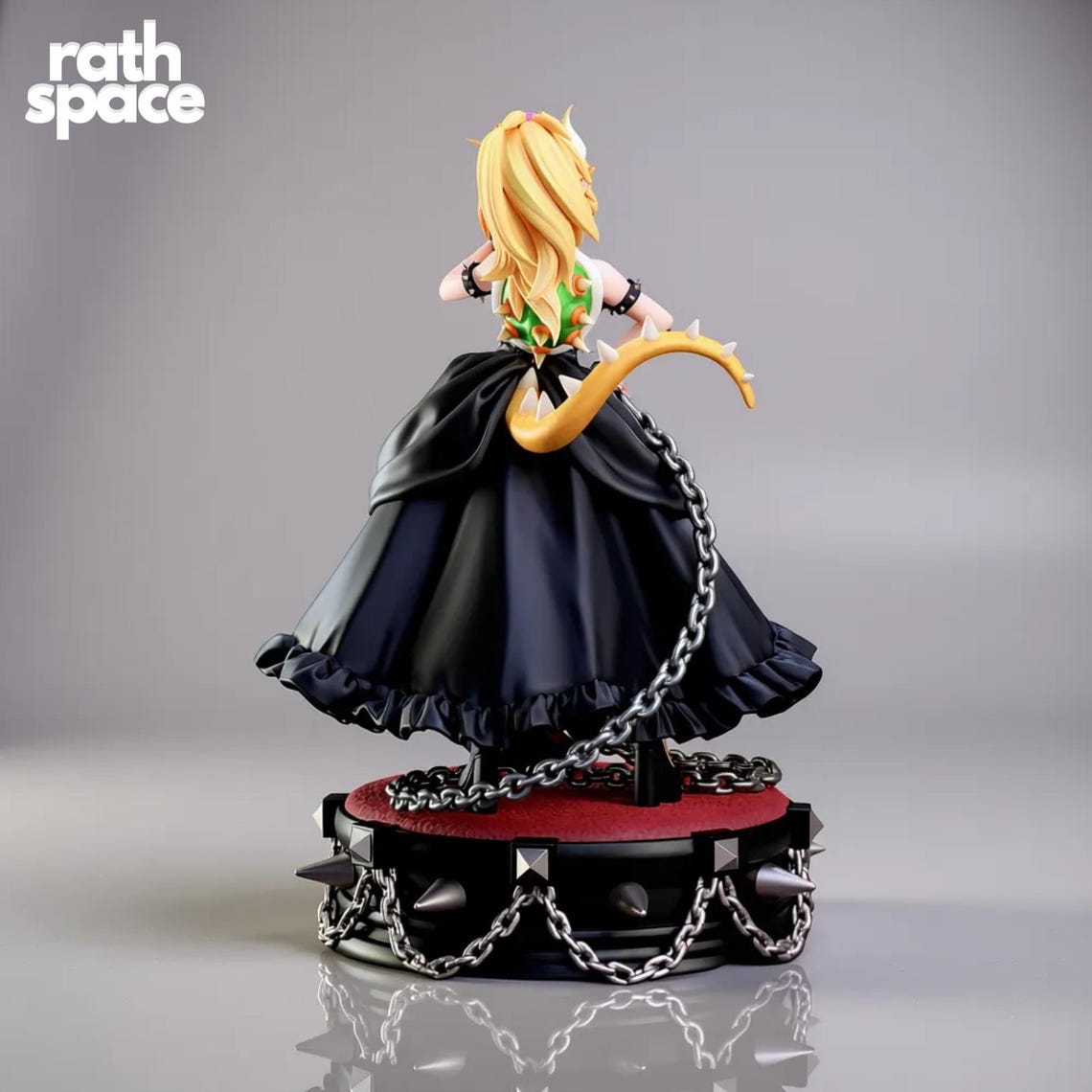 Bowsette STL 3D Model | Queen Koopa, Chain Chomp Base (digital Download ...