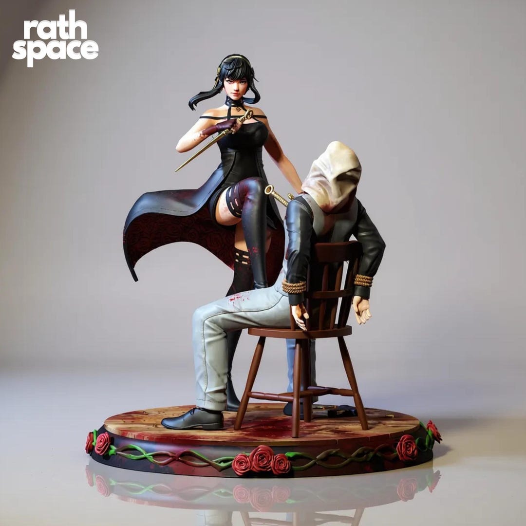 Yor Forger Spy X Family STL 3D Model | Thorn Princess Assassin Statue ...