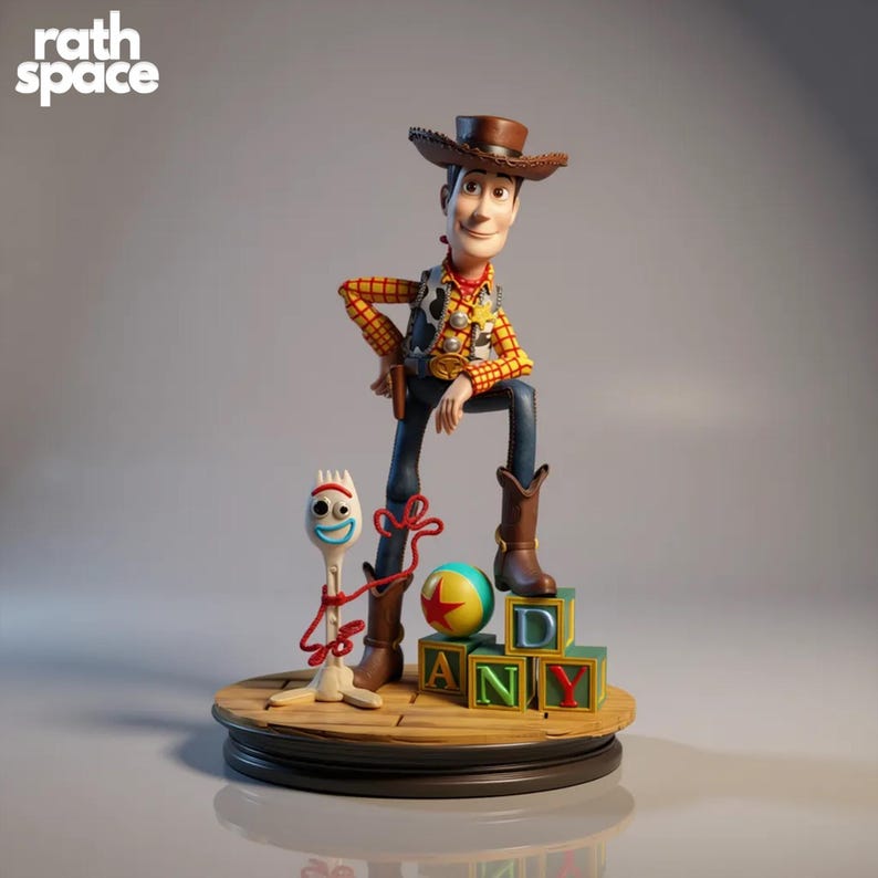 Woody & Forky Diorama 3D Model STL | Toy Story Fan Art (digital ...