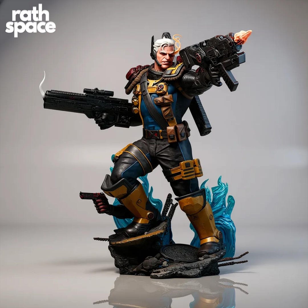 Cable 1:6 Scale STL 3D Model | Marvel Inspired Statue | Separated | Non ...