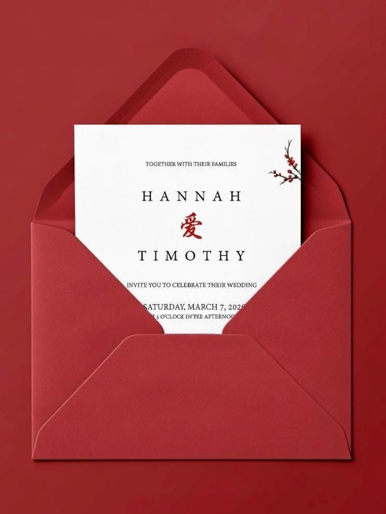 Canva Editable Wedding Invitation • Digital Template [style/color ...