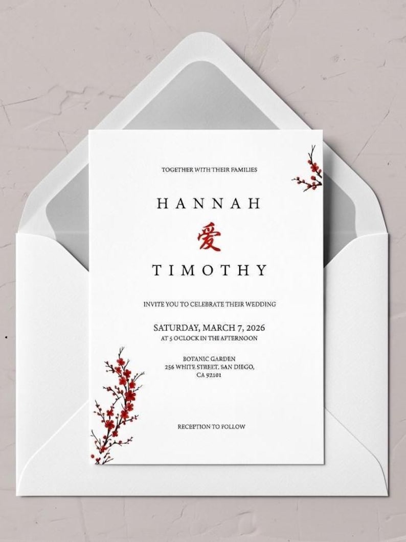 Canva Editable Wedding Invitation • Digital Template [style/color ...