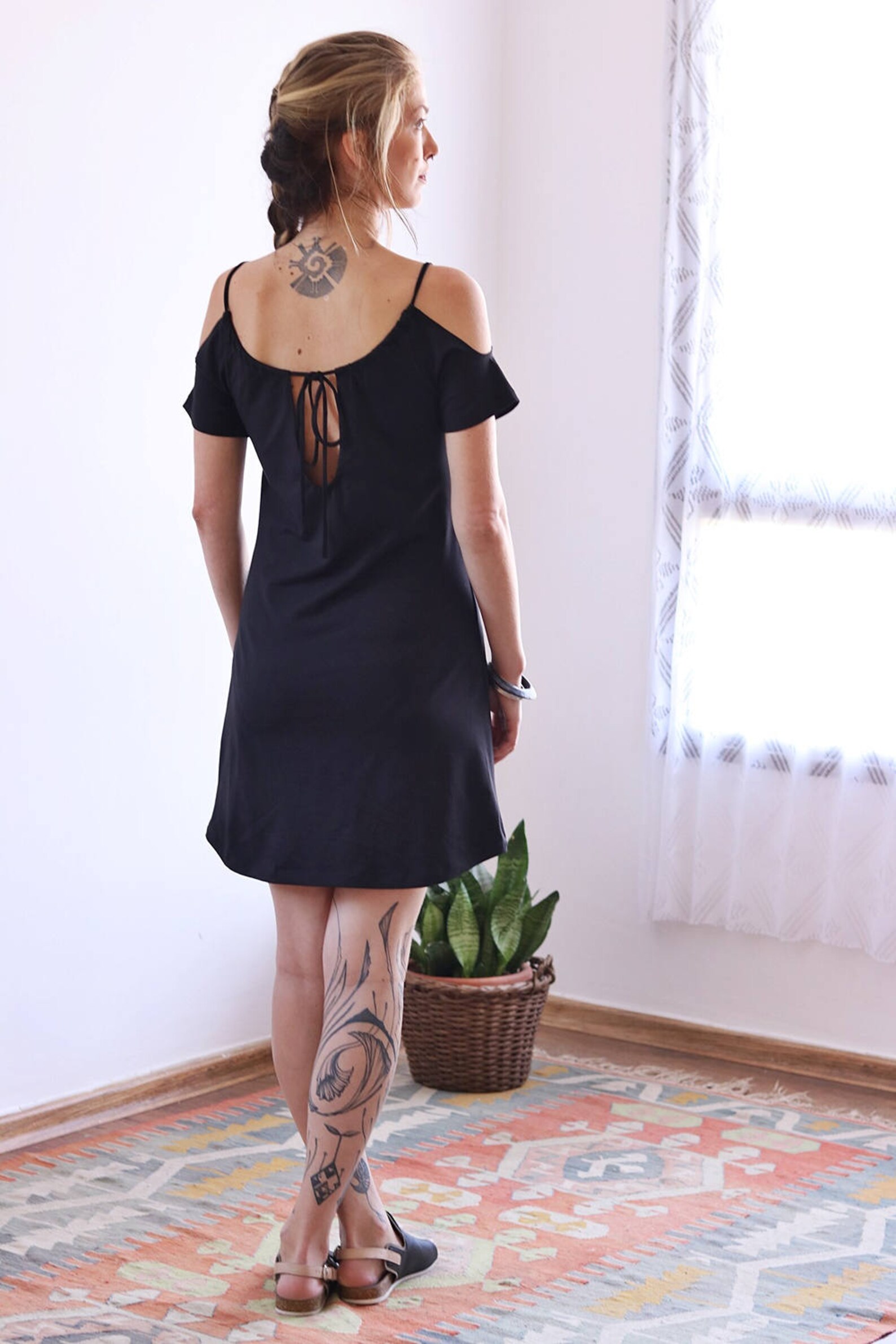 Off the Shoulder Dress Boho Dress Open Shoulder Dress - Etsy