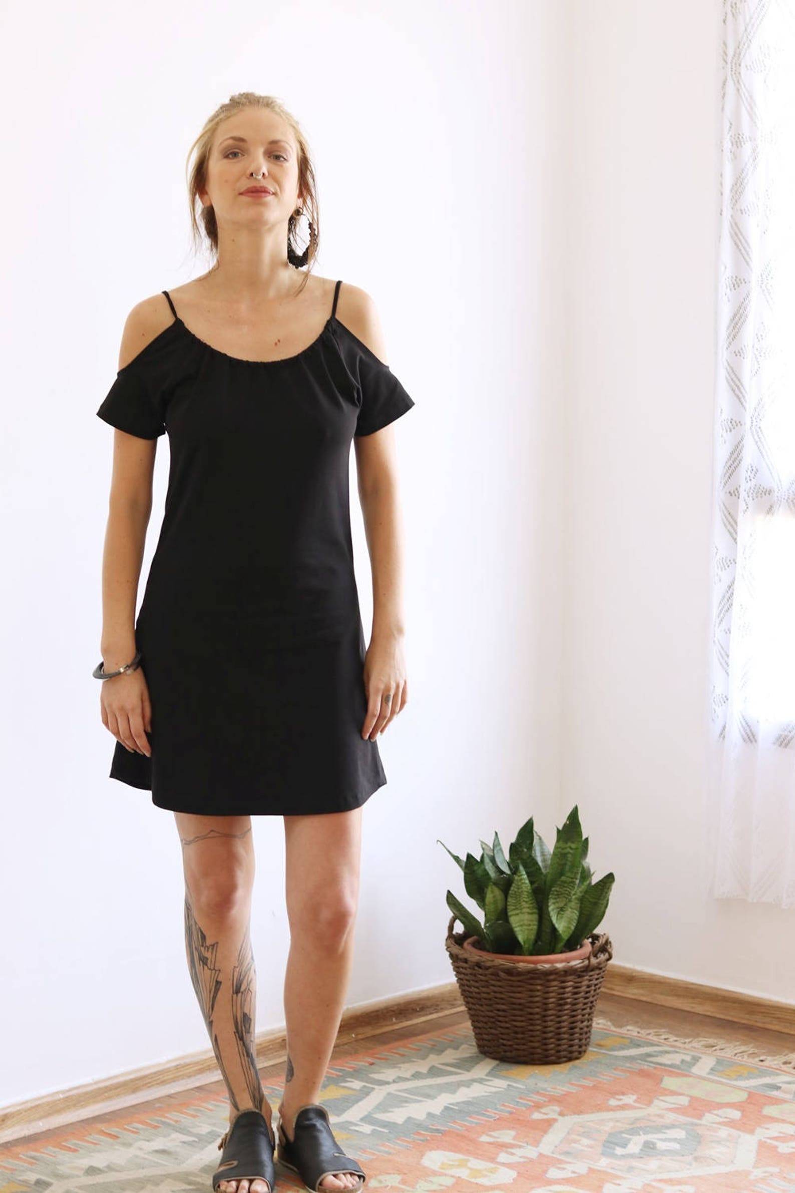 Off the Shoulder Dress Boho Dress Open Shoulder Dress - Etsy