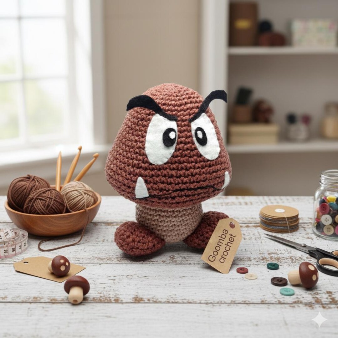 Modèle au crochet Goomba, amigurumi champignon classique, modèle ...