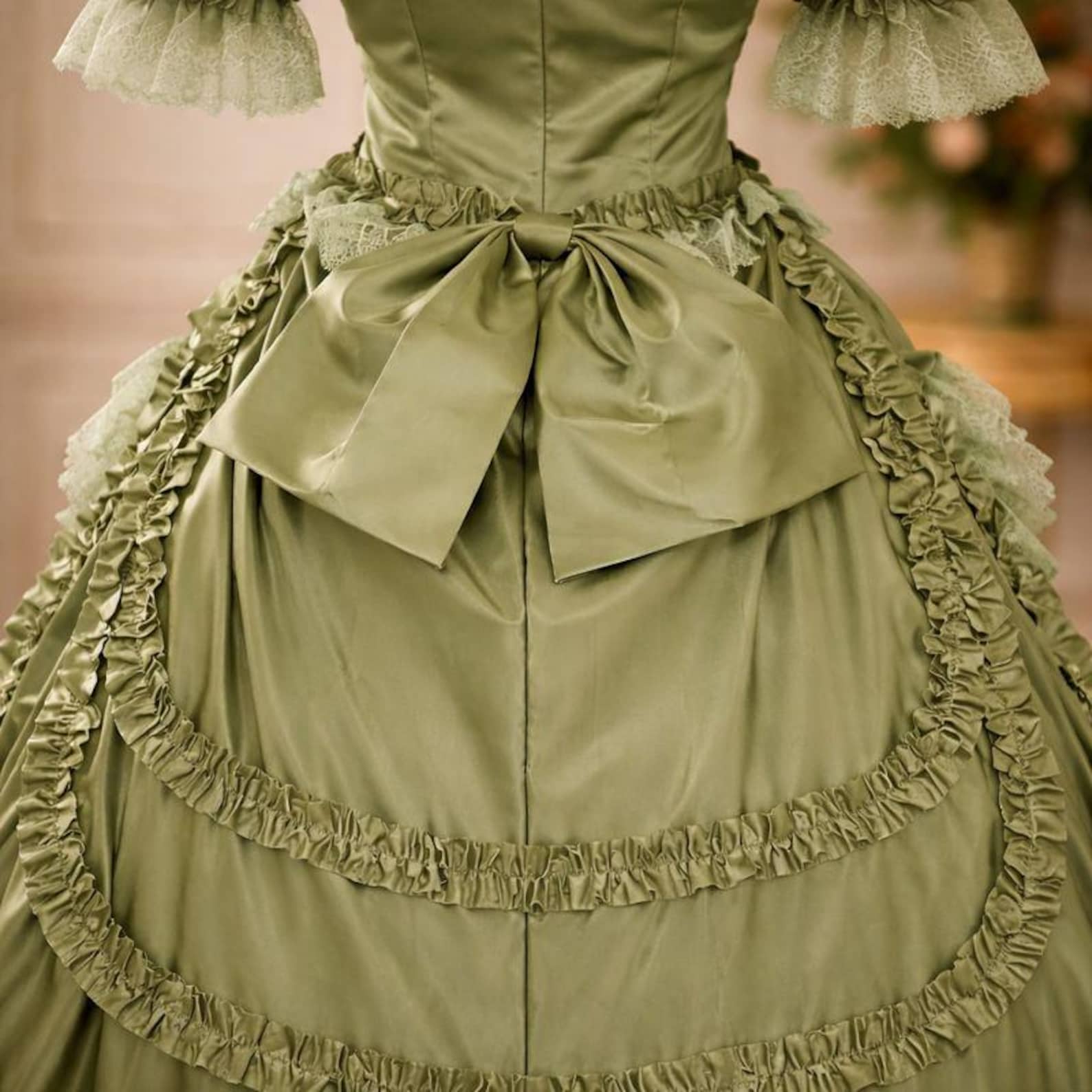 18th Century Rococo Victorian Ball Gown Vintage French Colonial Vampire ...
