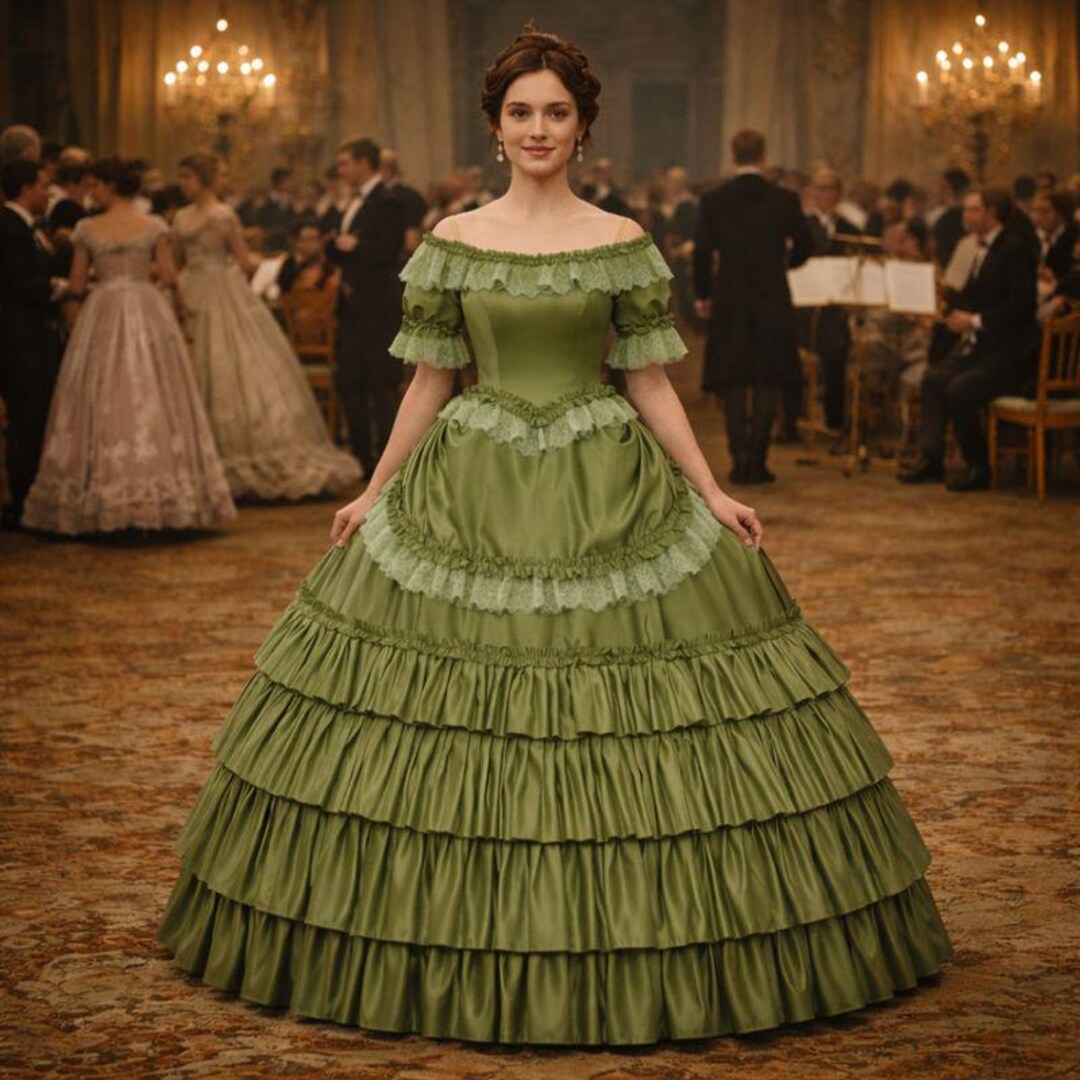 18th Century Rococo Victorian Ball Gown Vintage French Colonial Vampire ...