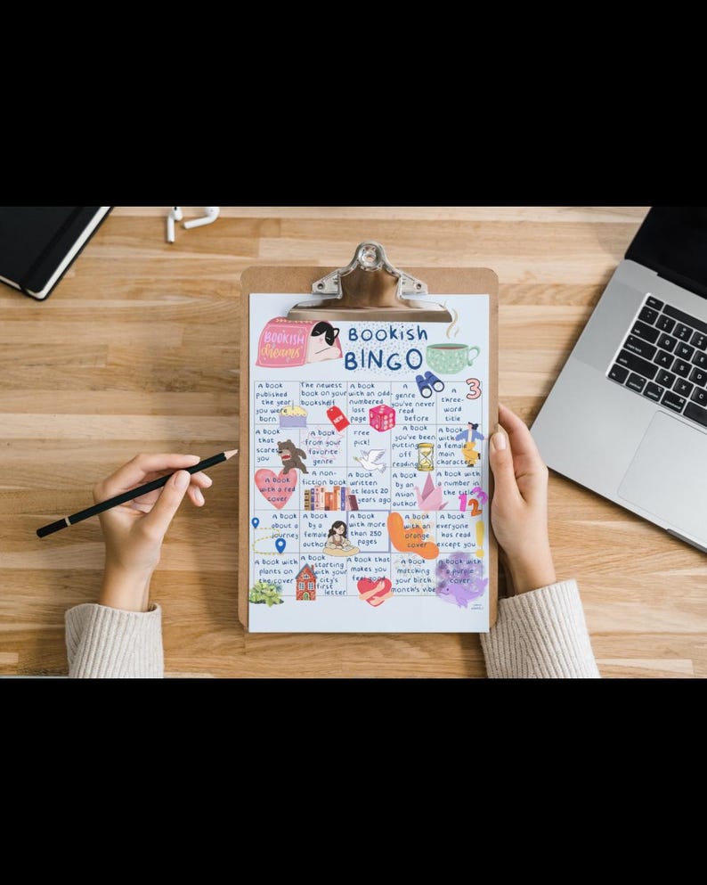 2026 Bookish Bingo | Cozy Reading Challenge Printable | Book Lover Game ...