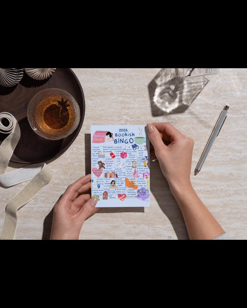 2026 Bookish Bingo | Cozy Reading Challenge Printable | Book Lover Game ...