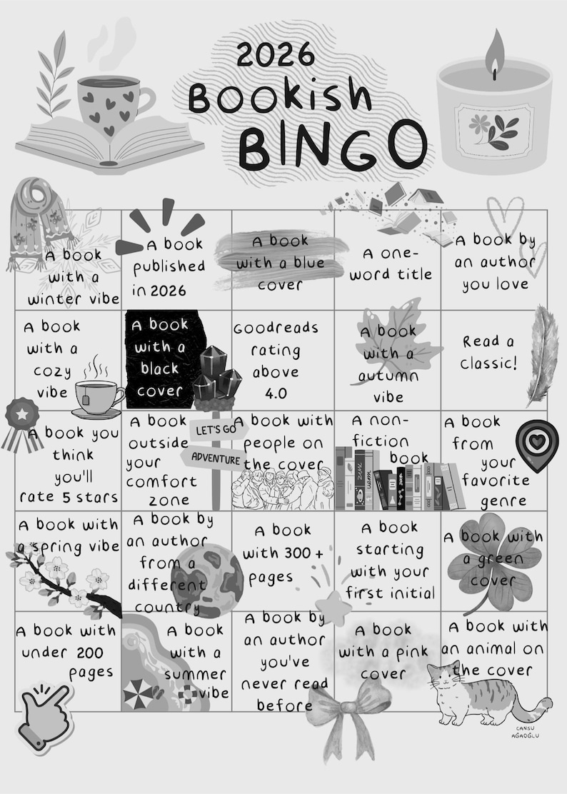 2026 Cozy Bookish Bingo | Seasonal Reading Challenge Printable - Etsy