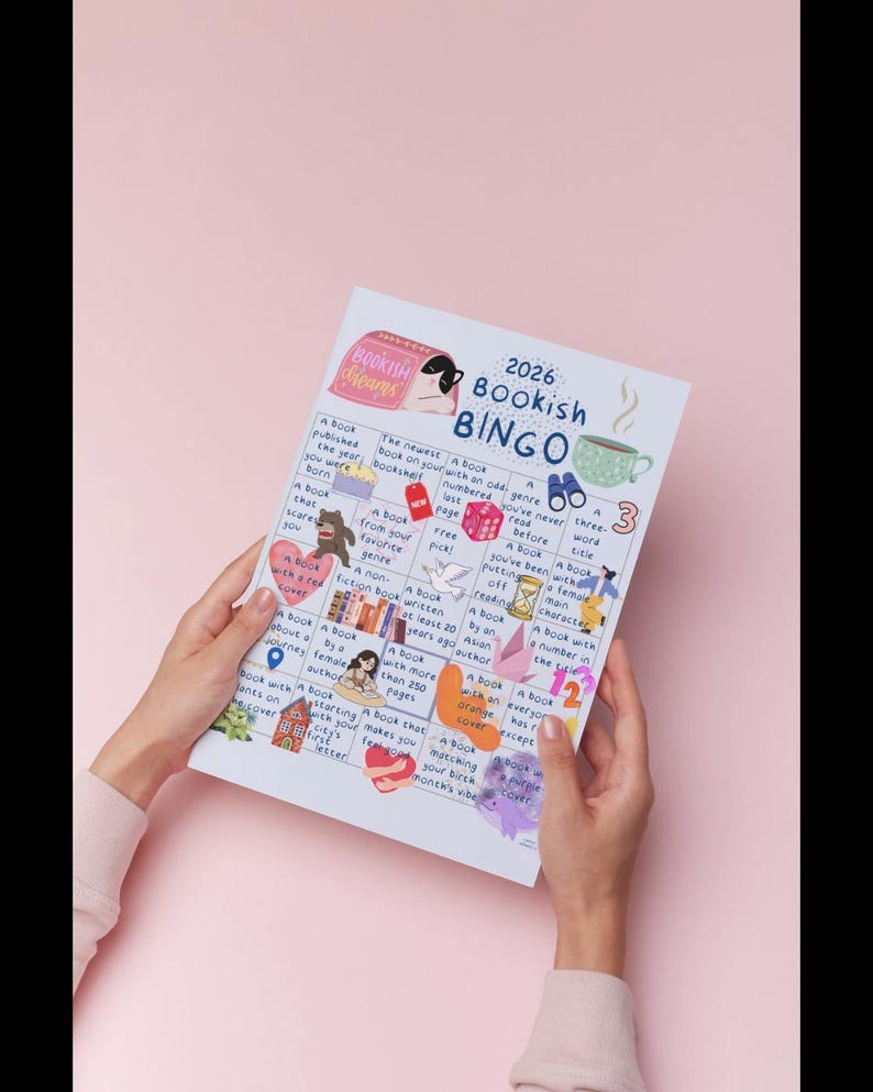 2026 Bookish Bingo | Cozy Reading Challenge Printable | Book Lover Game ...