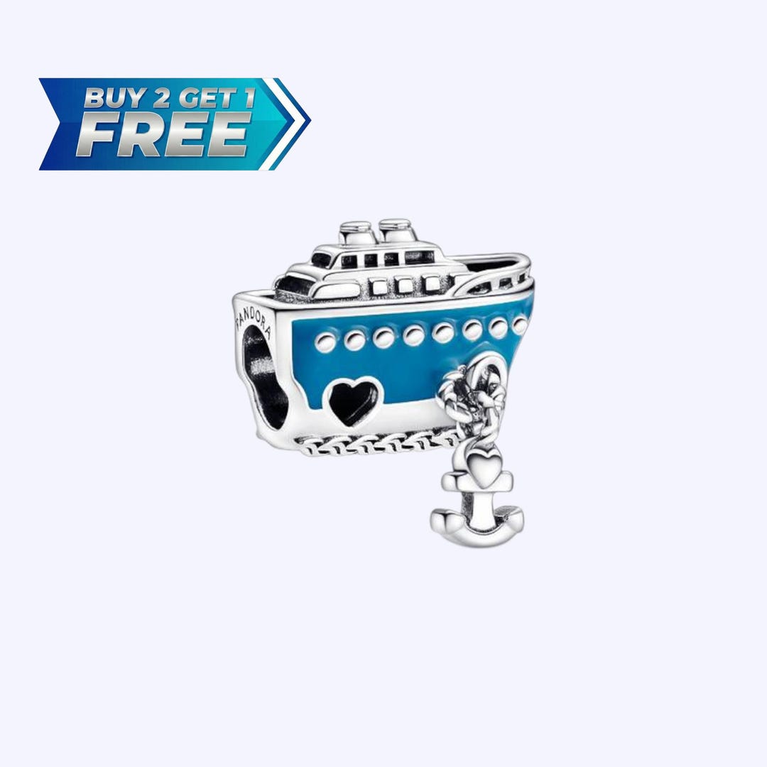 Anchored Cruise Ship Bauble, Sail Away Holiday, S925 Silver, Fits ...