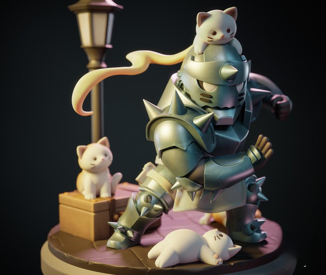 The Hollow Sentinel: Chibi Armored Alchemist 3D Print File STL - Etsy