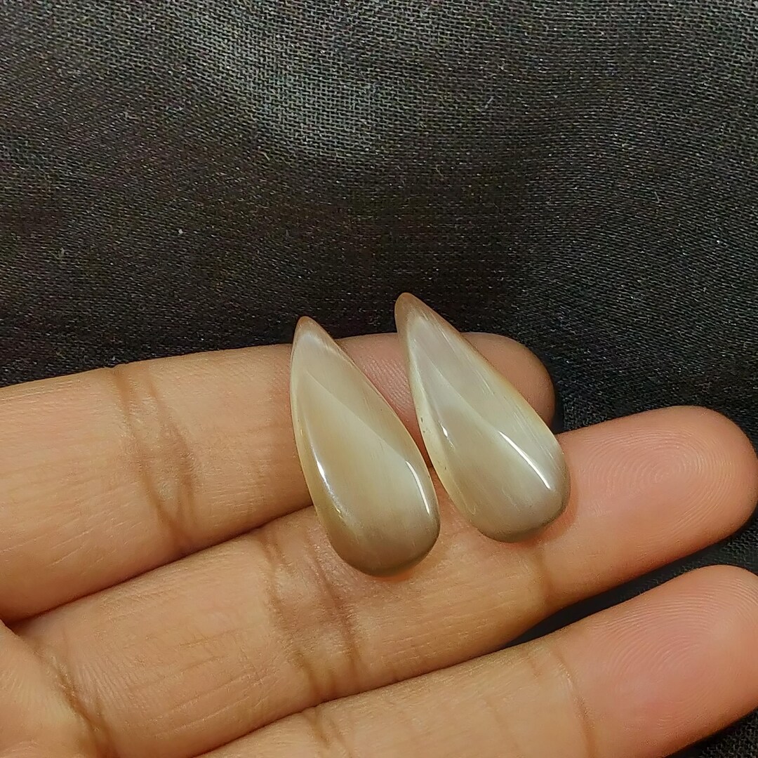 Morganite Brown Monalisa Twisted Pear Cabochons (30x12mm) – Cat Eye ...