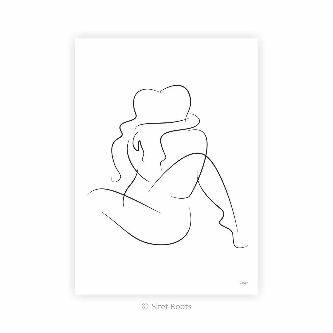 Sexy Line Drawing Art Print For Bedroom Abstract Man And Etsy