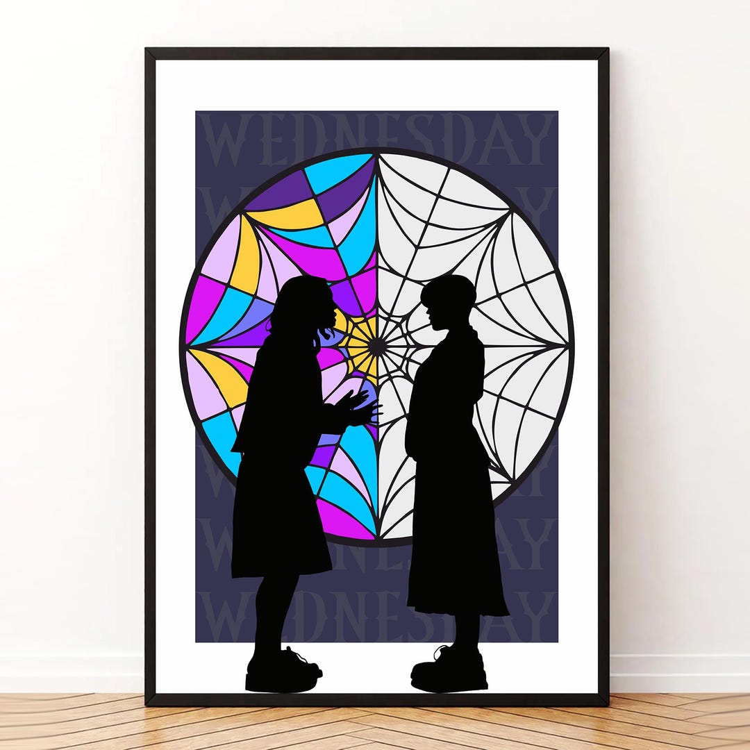 Wednesday & Enid Inspired Canvas Art and Phone Wallpaper: Gothic Vs ...